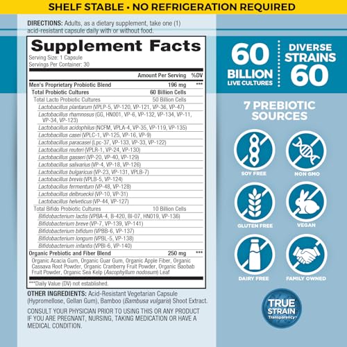 60 billion CFU women's probiotics capsules