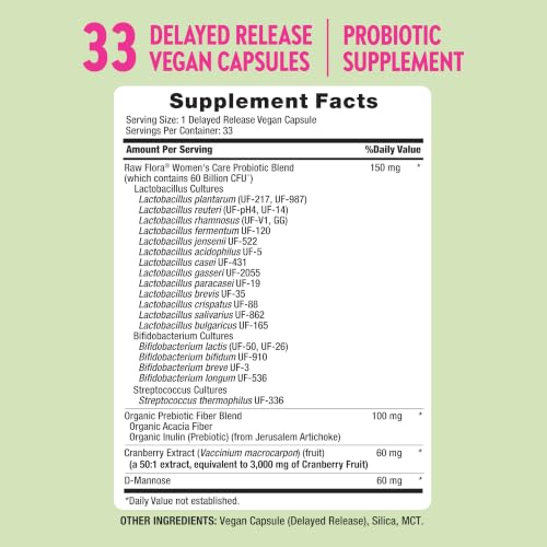 60 billion CFU women's probiotics capsules