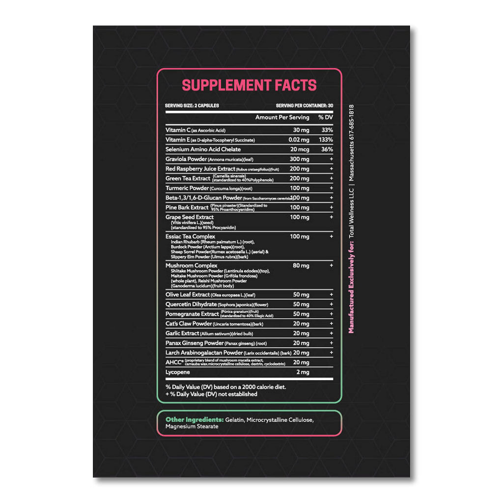 60 caps of immune support vitamins