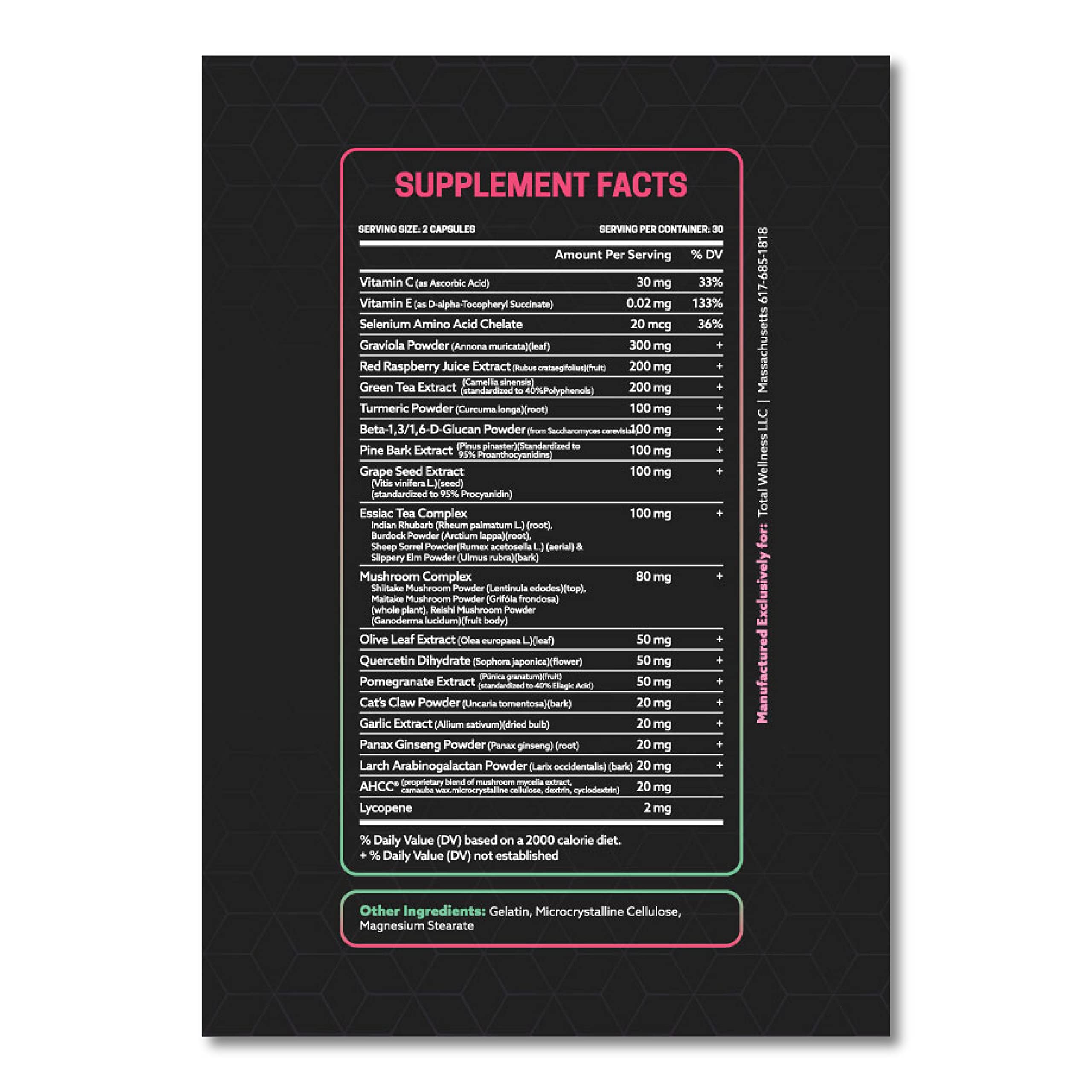 60 caps of immune support vitamins