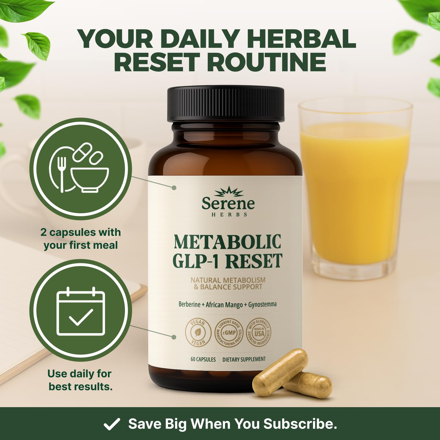 60 capsules for appetite support