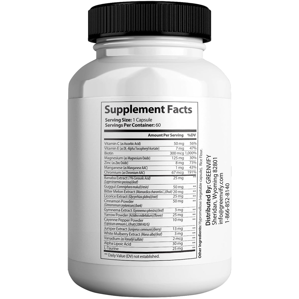 60 capsules for blood sugar support