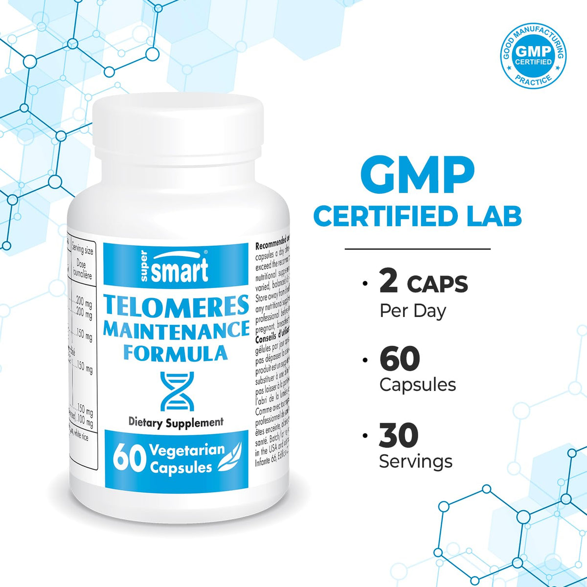 60 capsules for cellular longevity