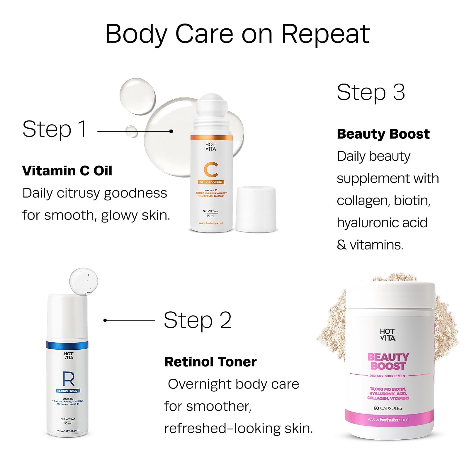 60 capsules for daily beauty routine