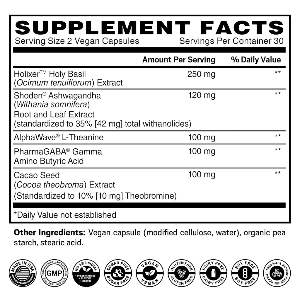 60 capsules for daily calm