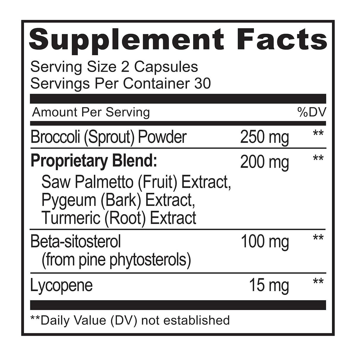 60 capsules for daily prostate health