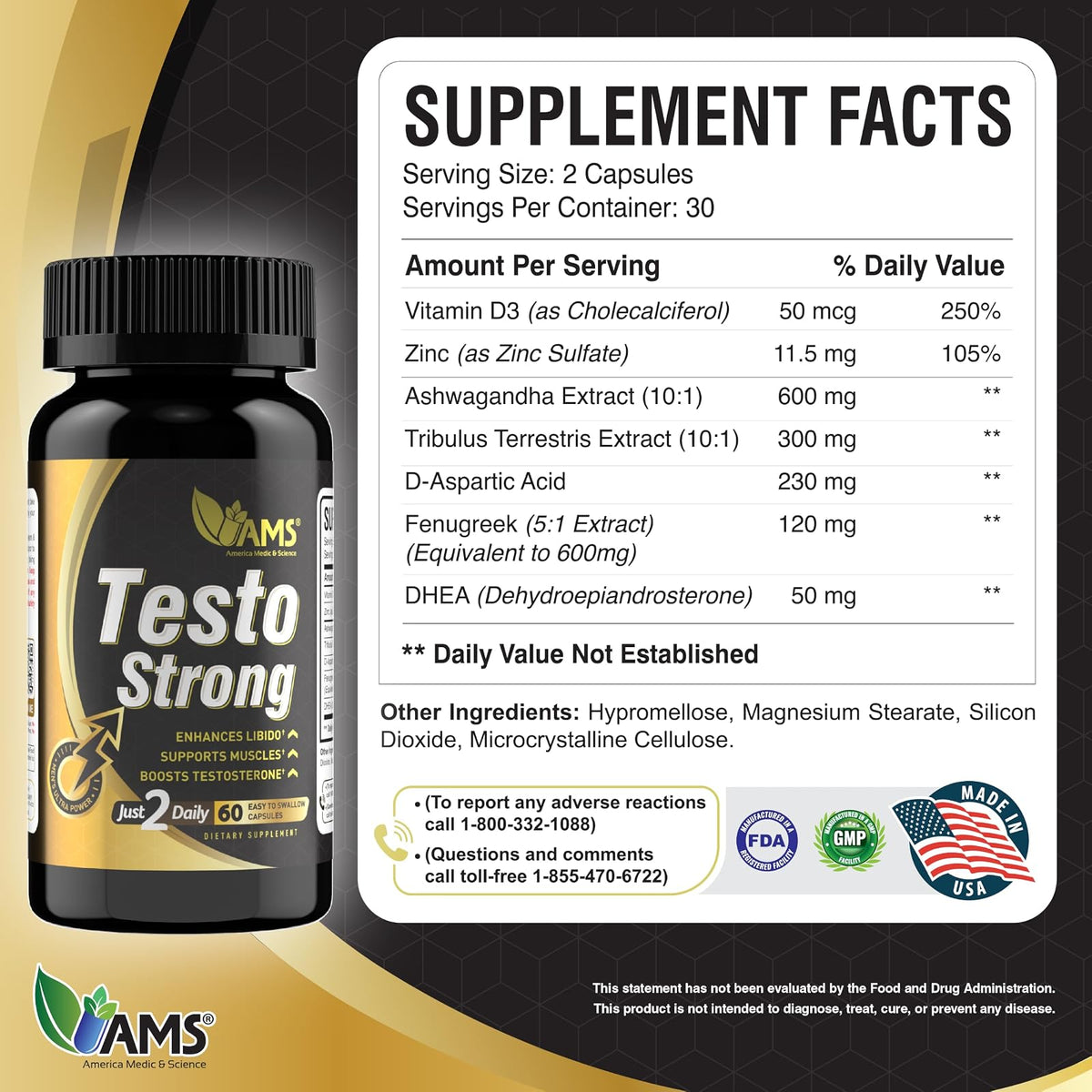60 capsules for daily testosterone support