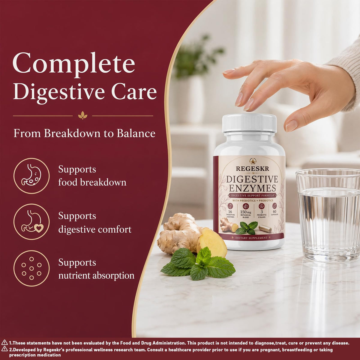 60 capsules for digestive health
