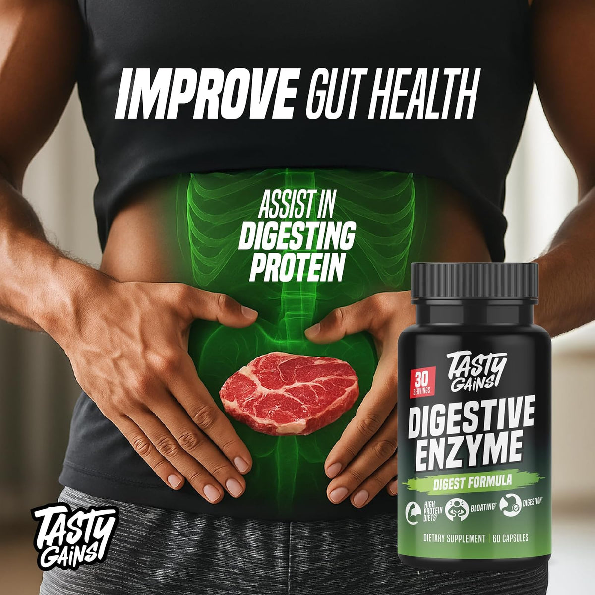 60 capsules for gut health