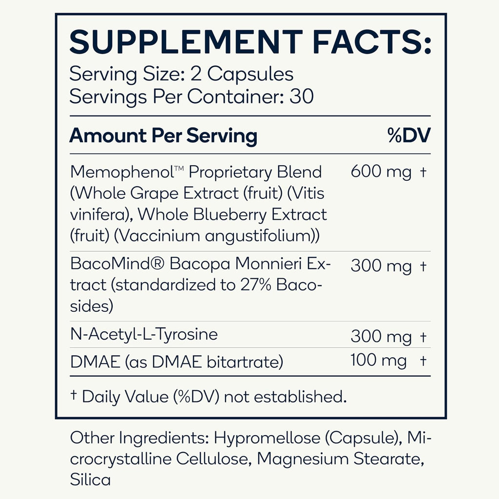 60 capsules for improved brain function