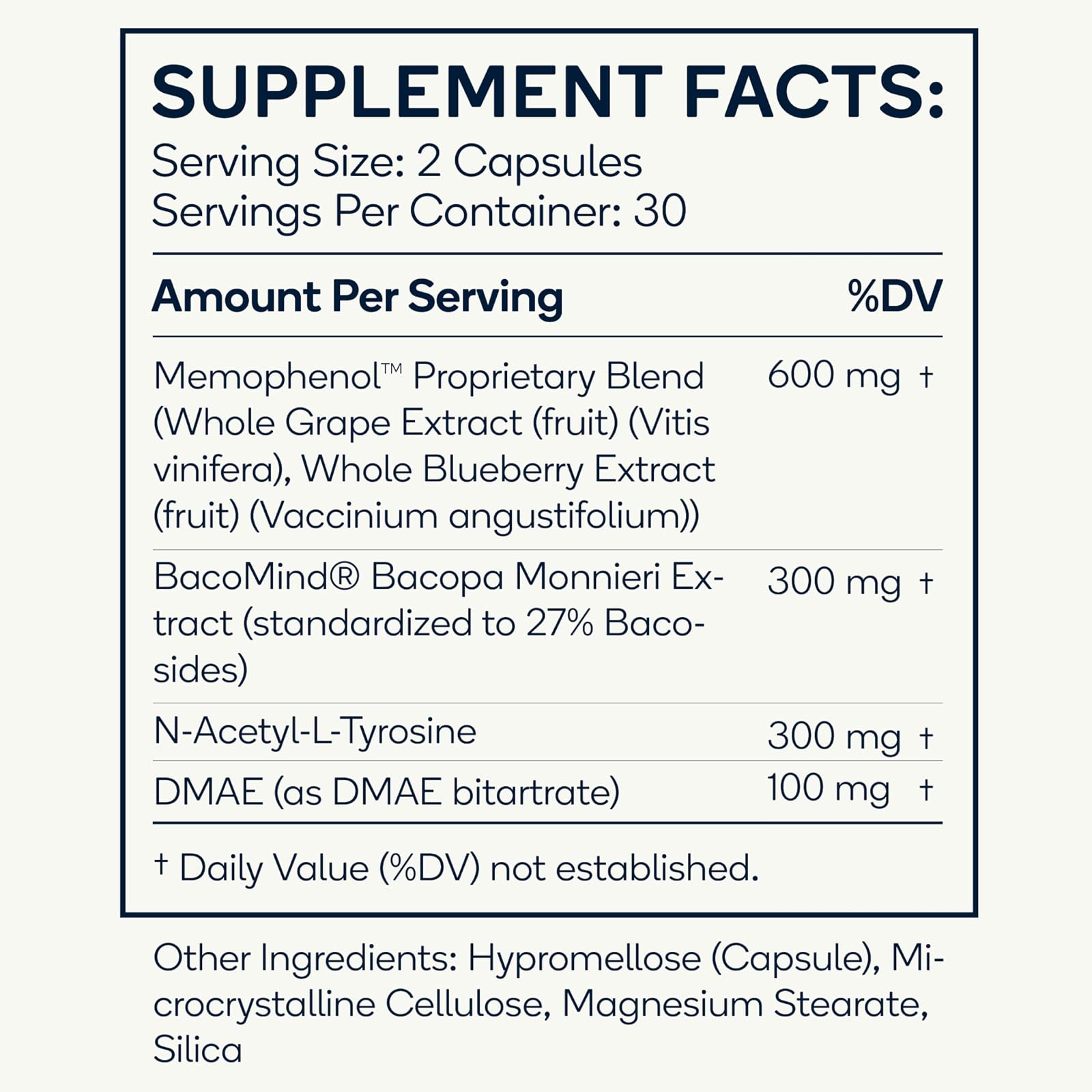 60 capsules for improved brain function