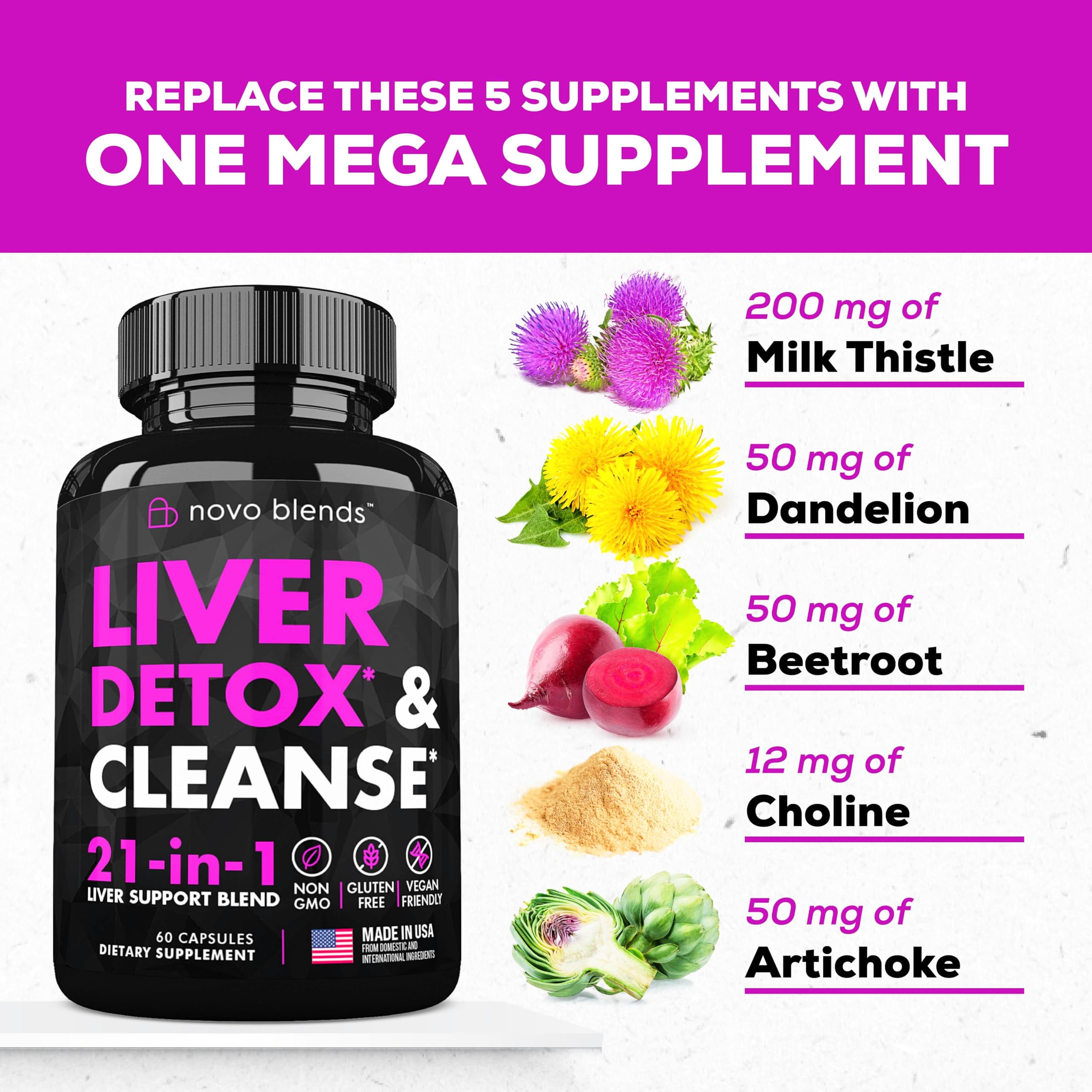 60 capsules for liver detox