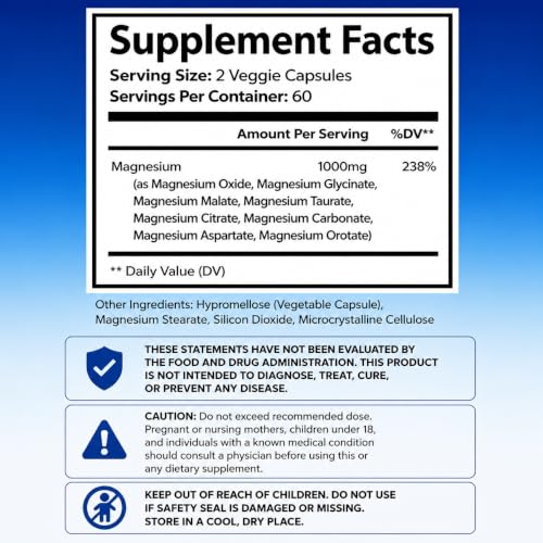 60 capsules for long-lasting magnesium support
