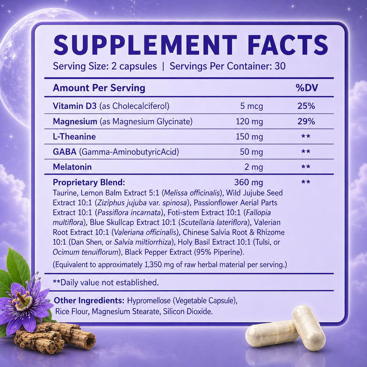 60 capsules for long-lasting sleep relief