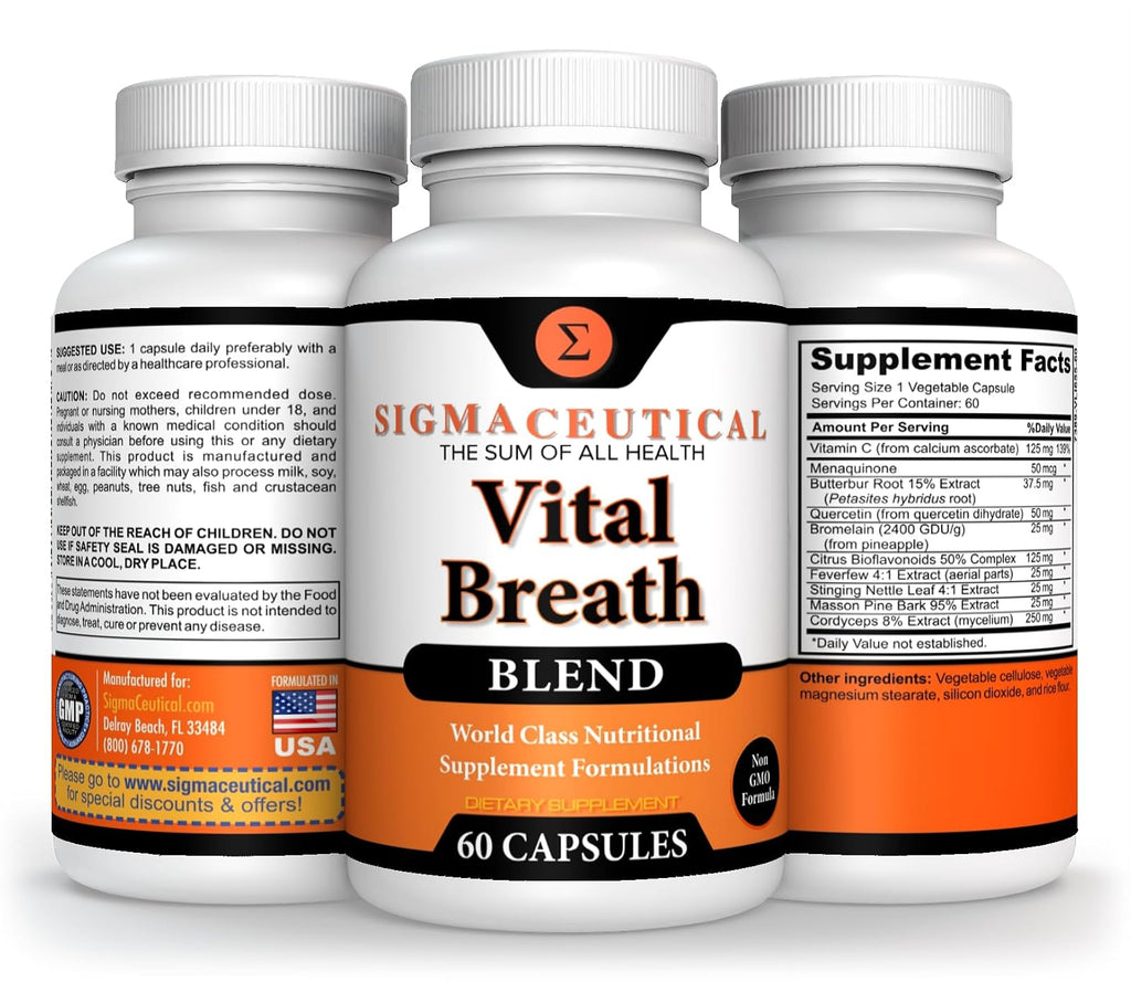 60 capsules for lung support