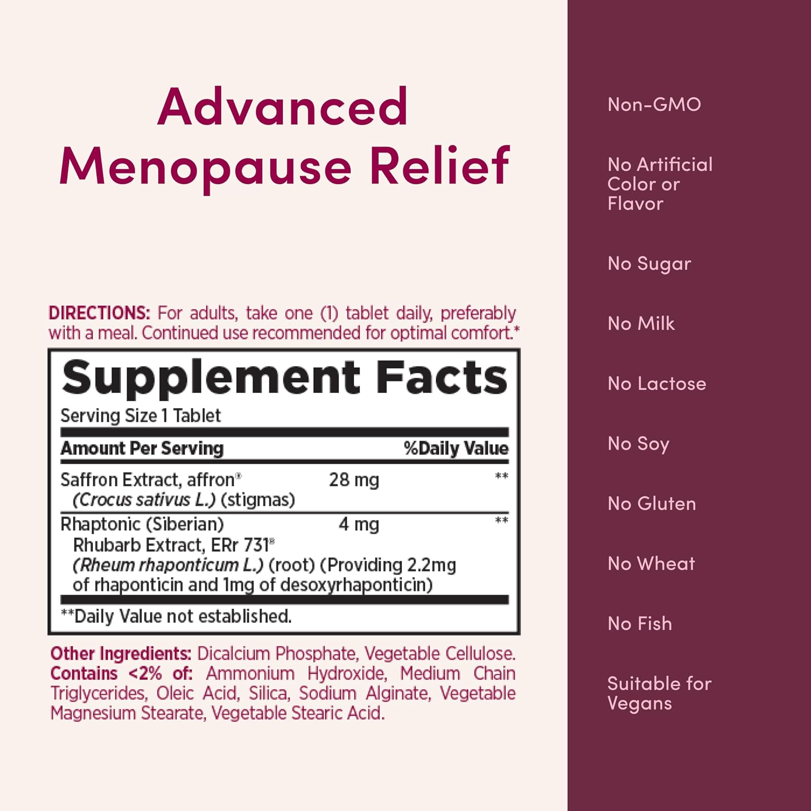 60 capsules for menopause symptoms