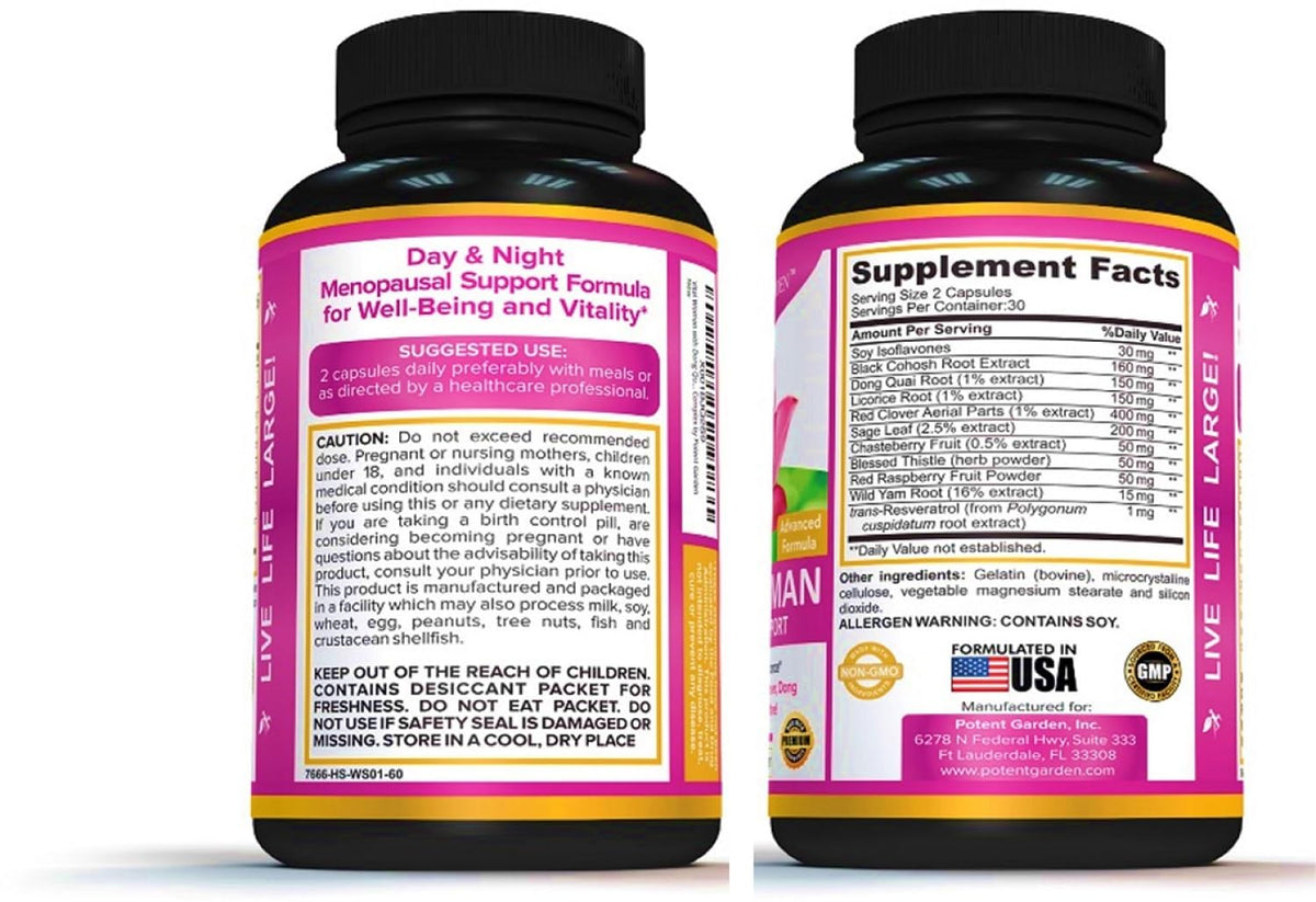 60 capsules for menopause symptoms