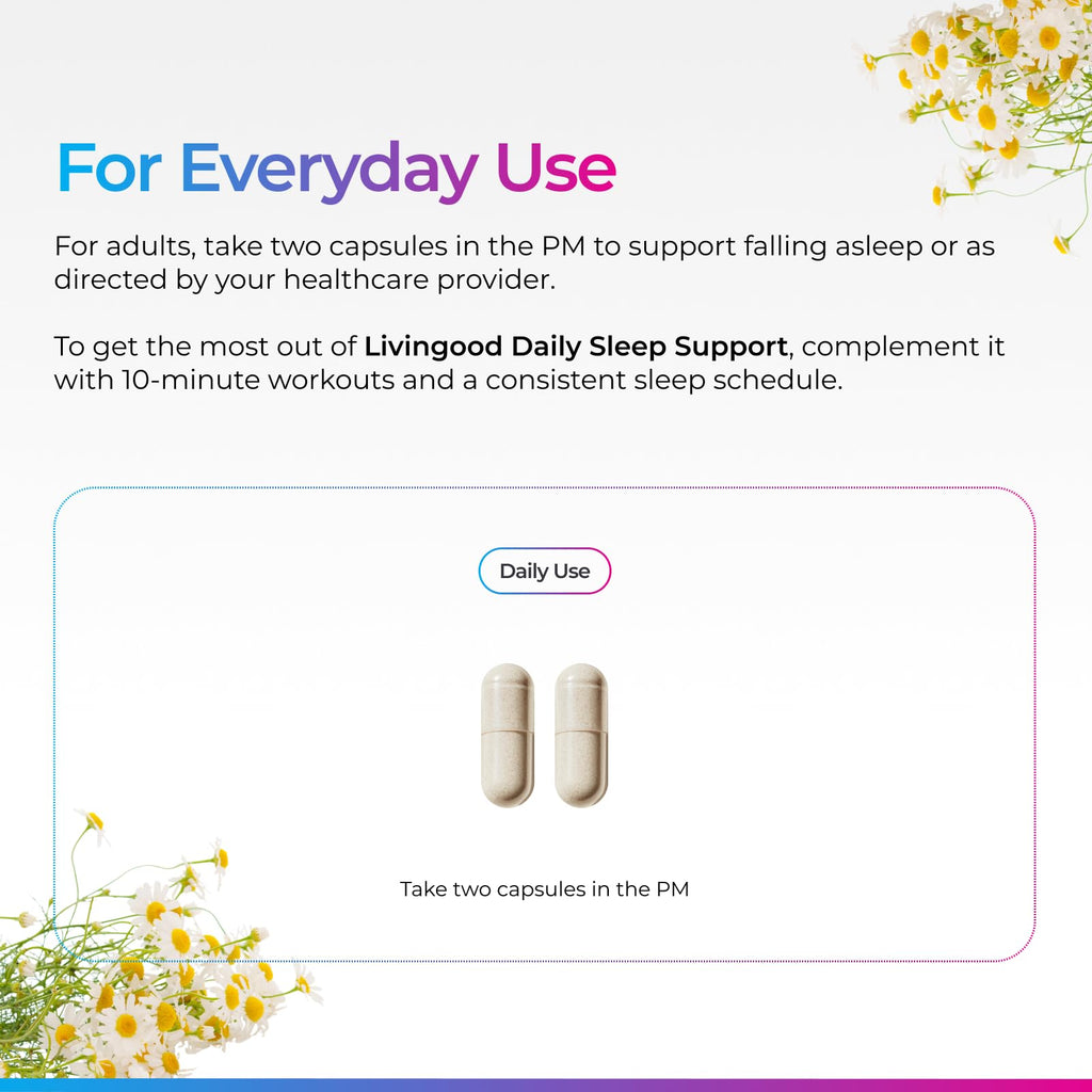 60 capsules for nightly sleep aid