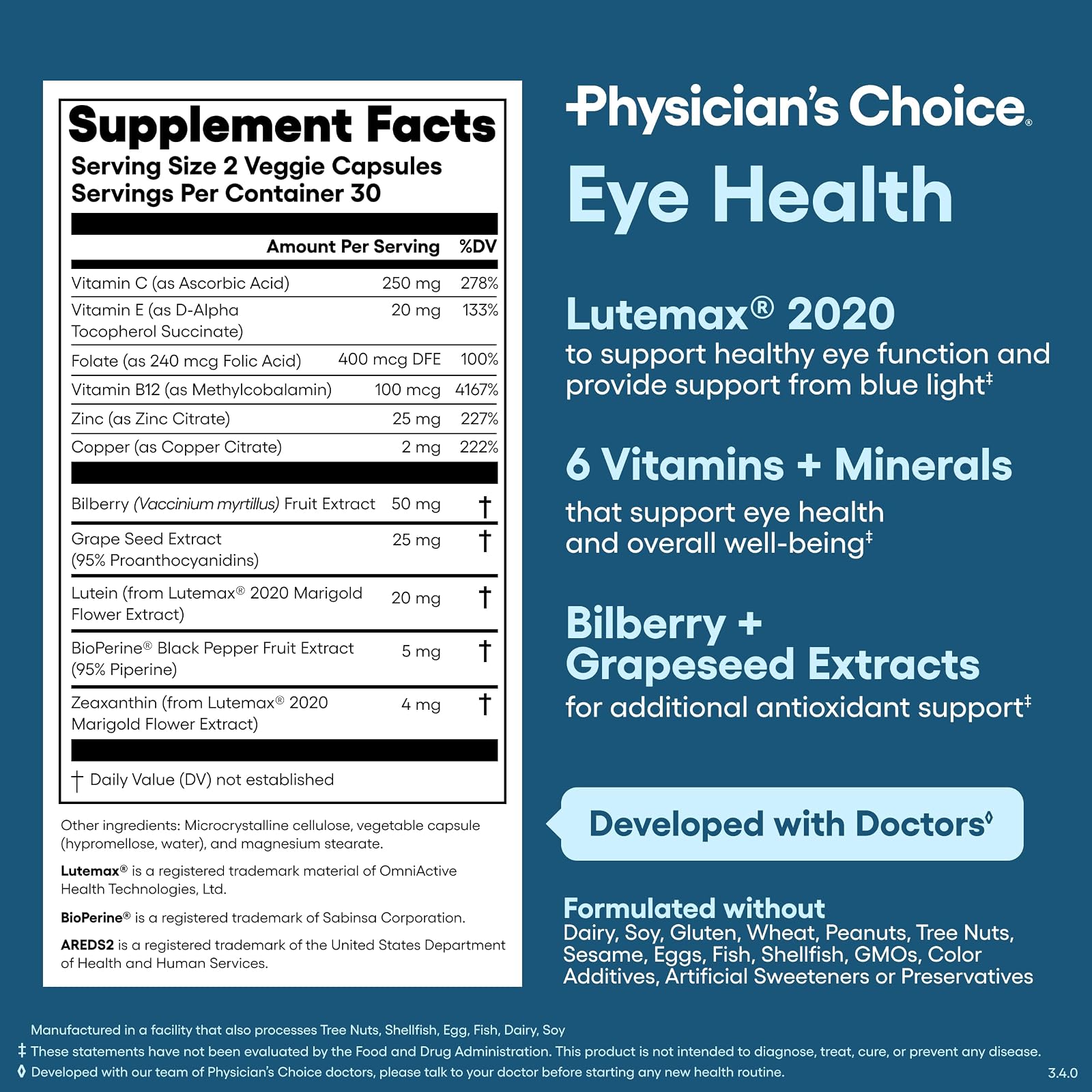 60 capsules for optimal eye health