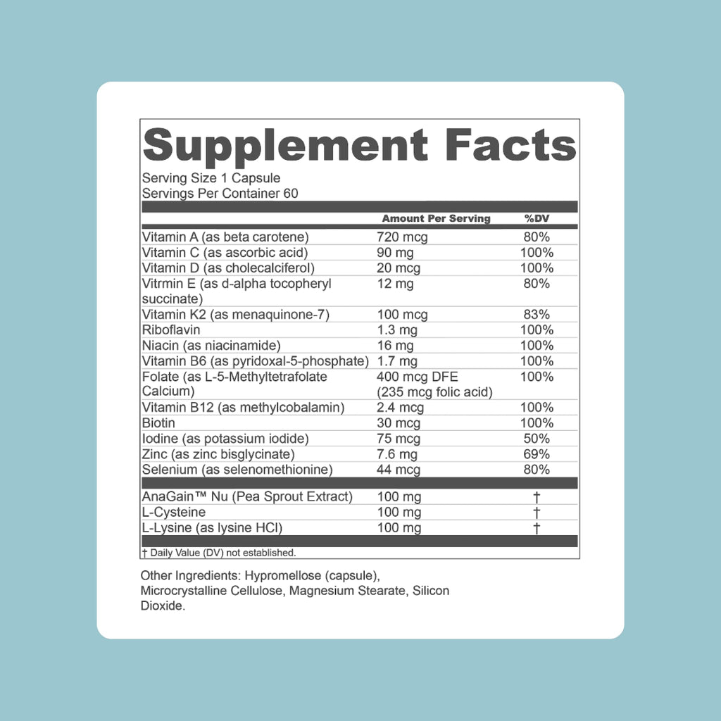 60 capsules for optimal hair support