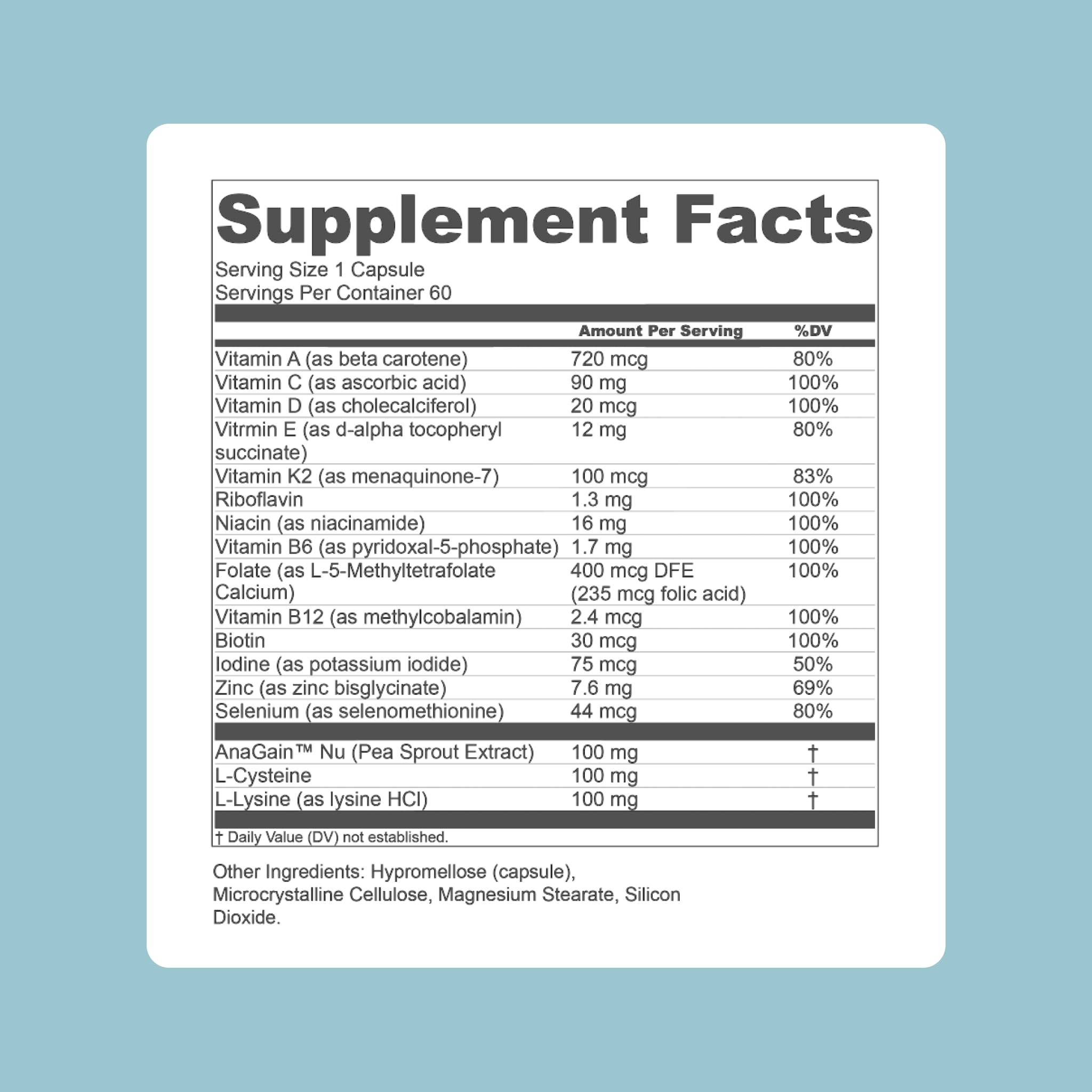 60 capsules for optimal hair support