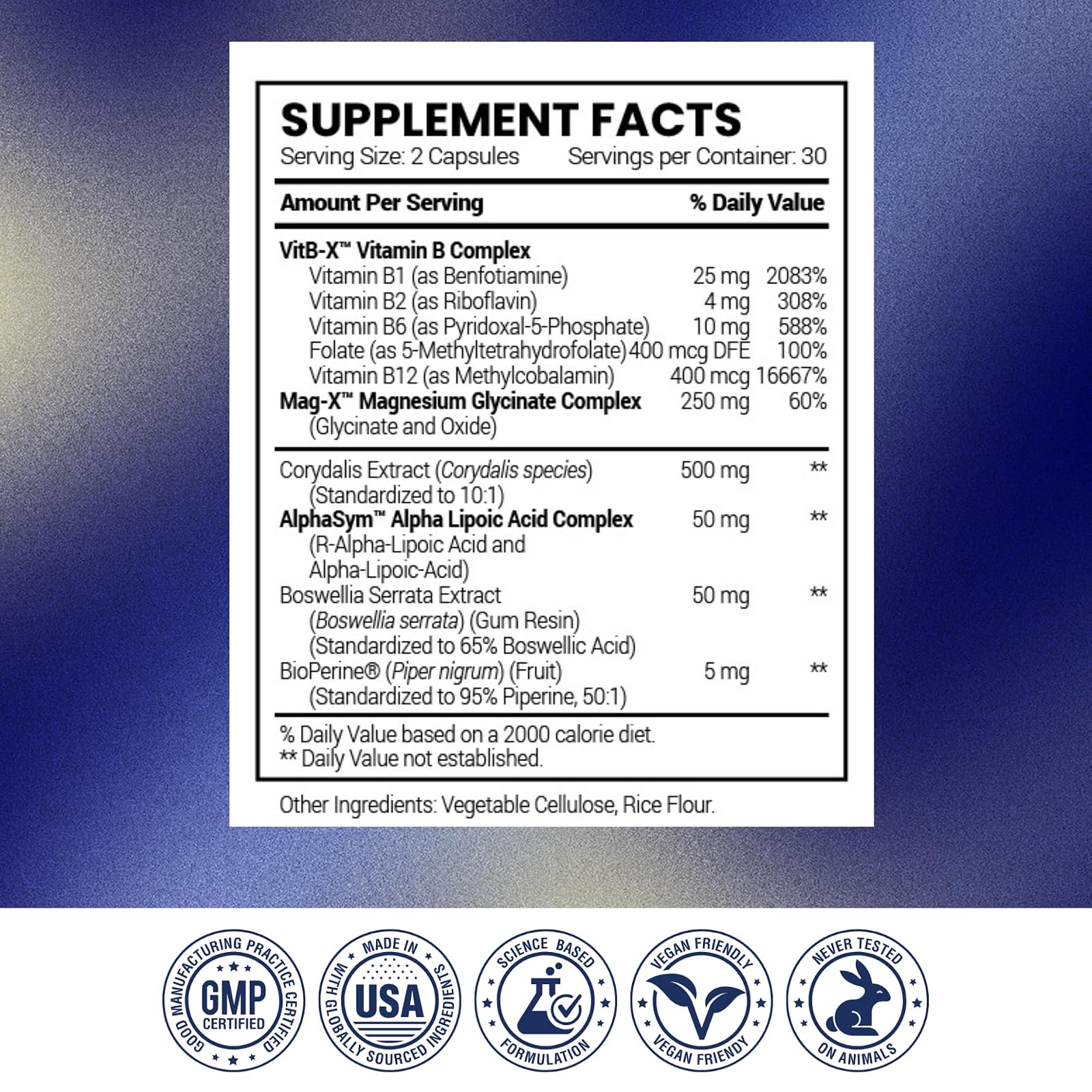 60 capsules for optimal nerve function