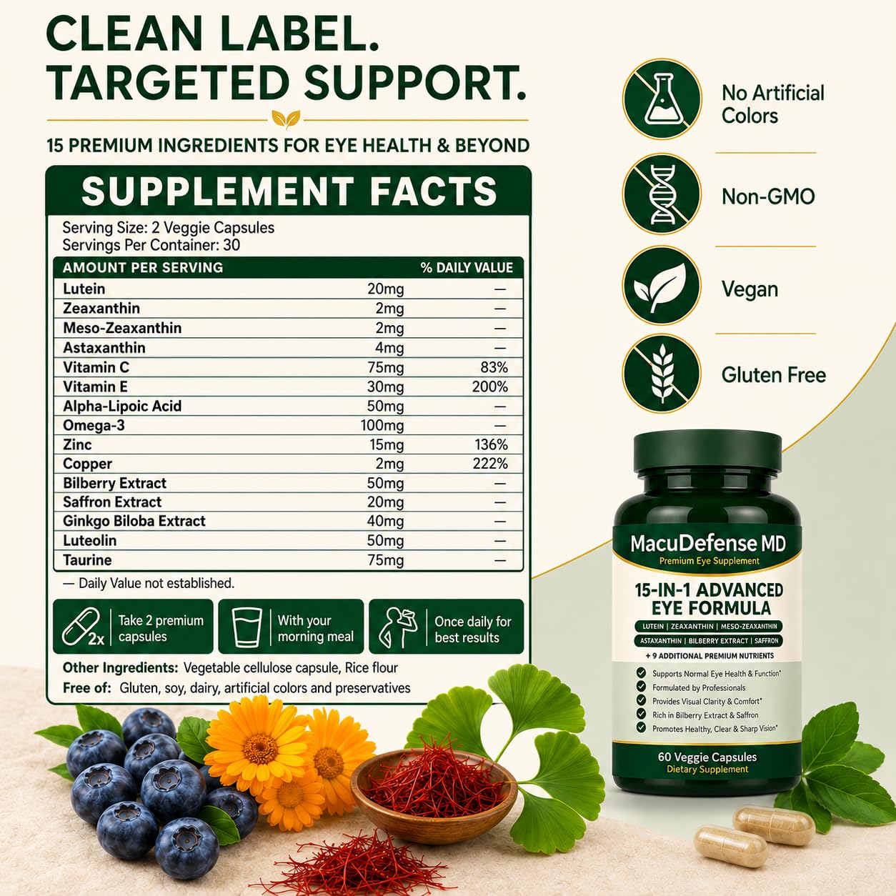 60 capsules for vision support