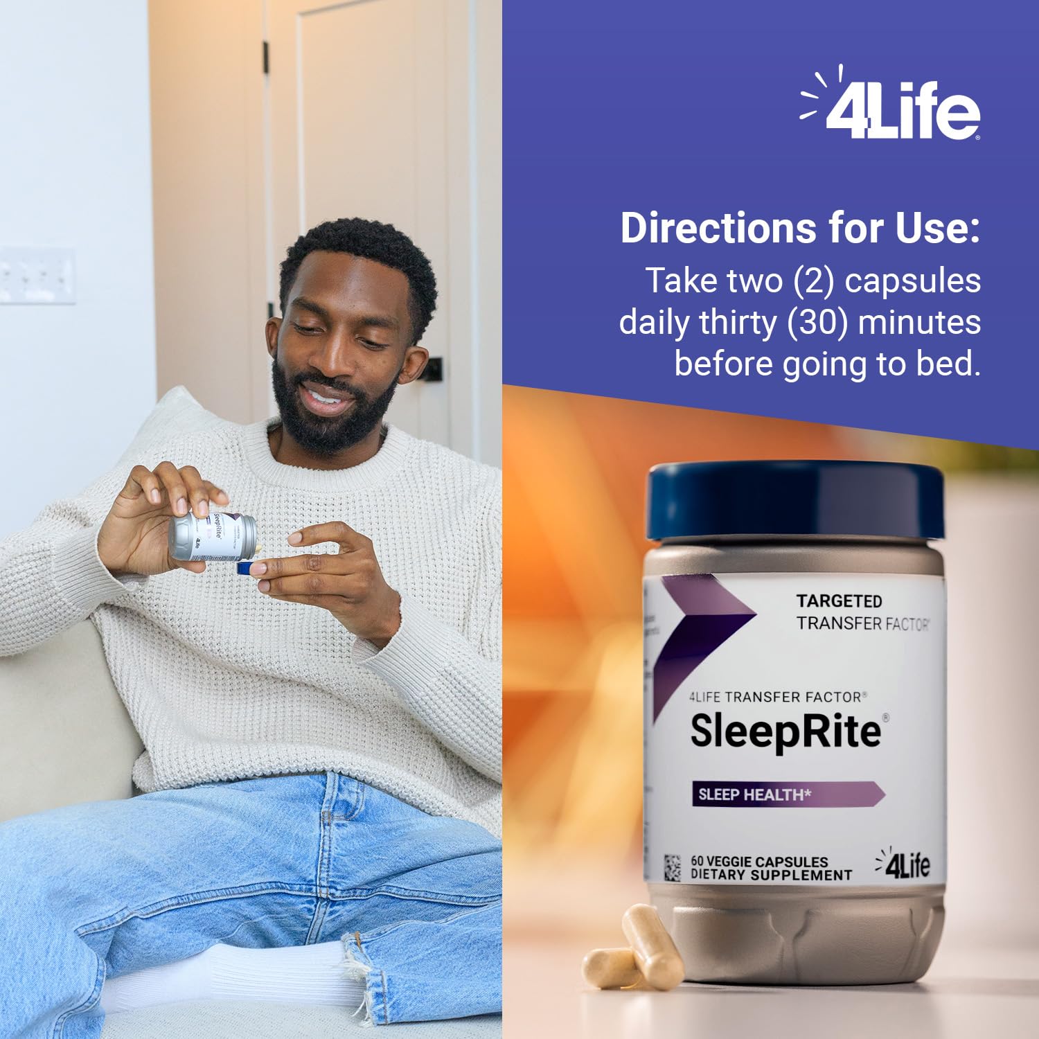 60 capsules of 4Life melatonin formula