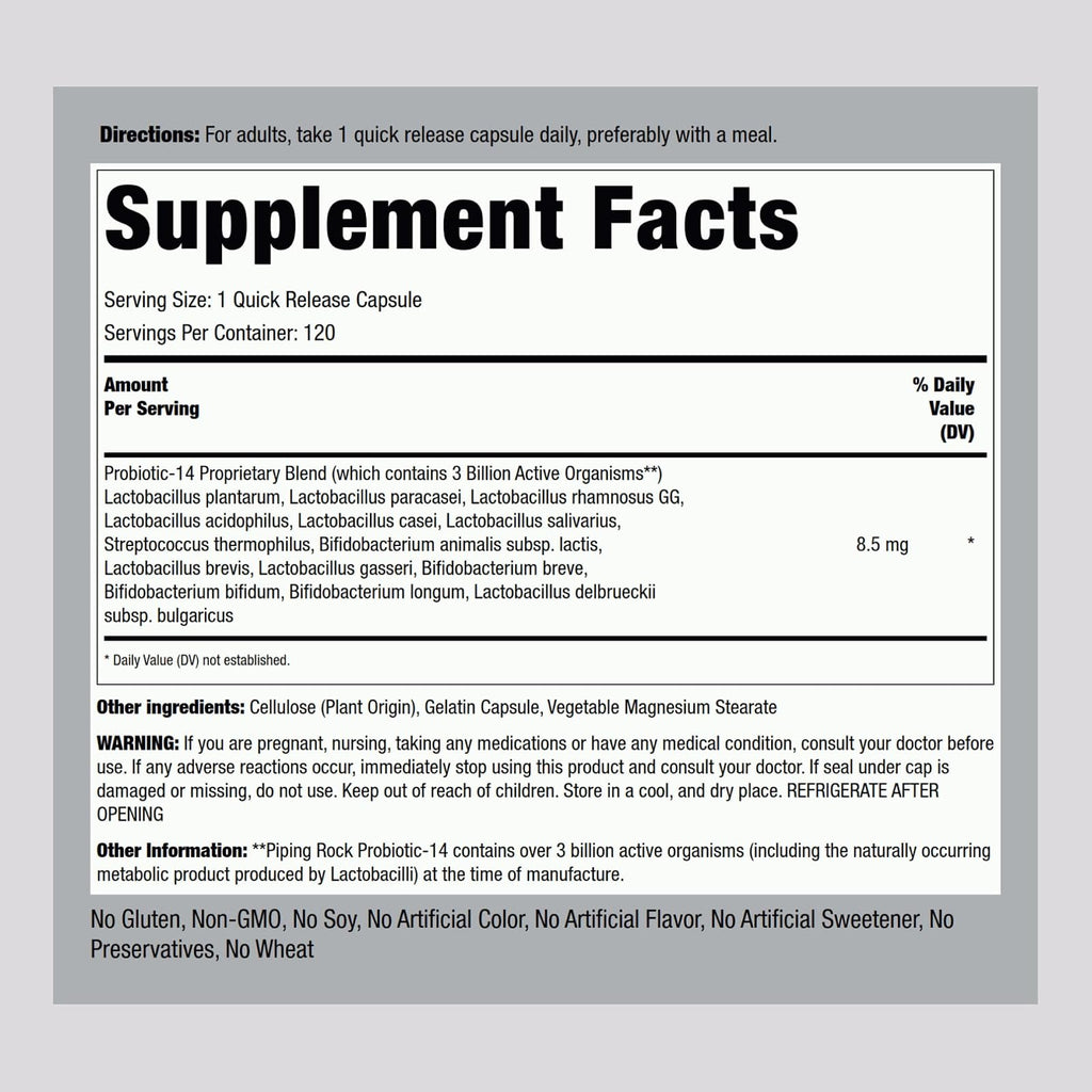 60 capsules of Acidophilus