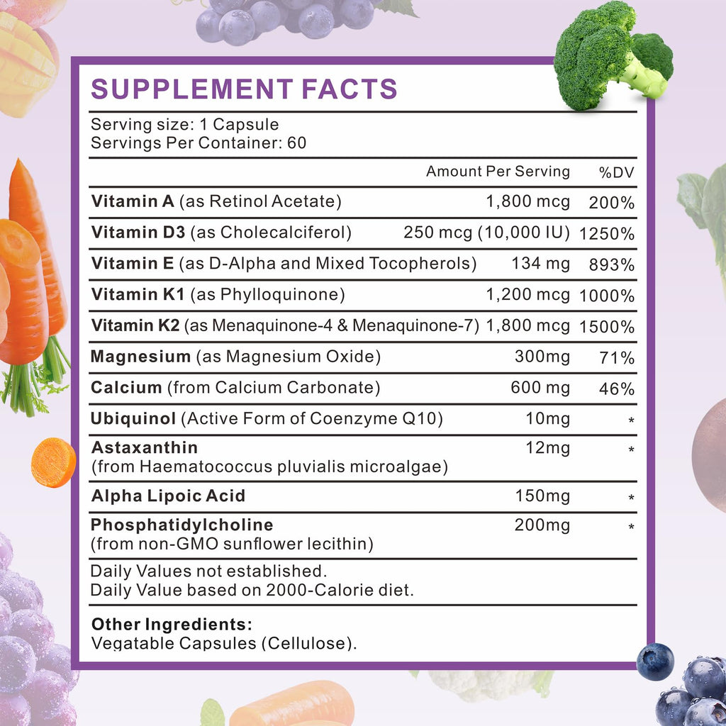 60 capsules of ADEK vitamins