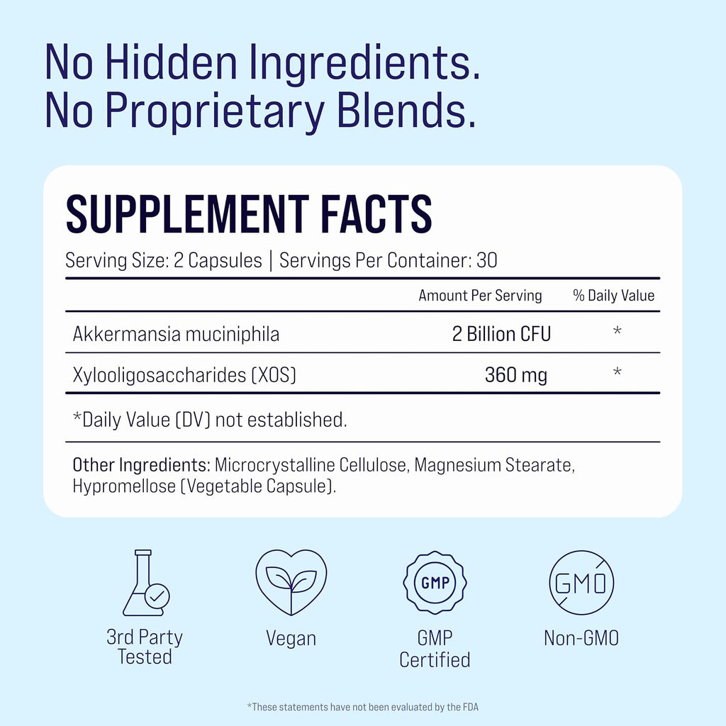 60 capsules of Akkermansia probiotics