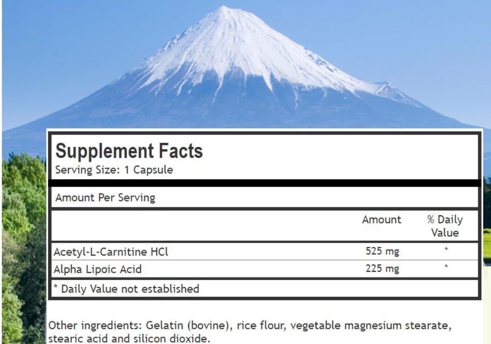 60 capsules of alpha lipoic acid