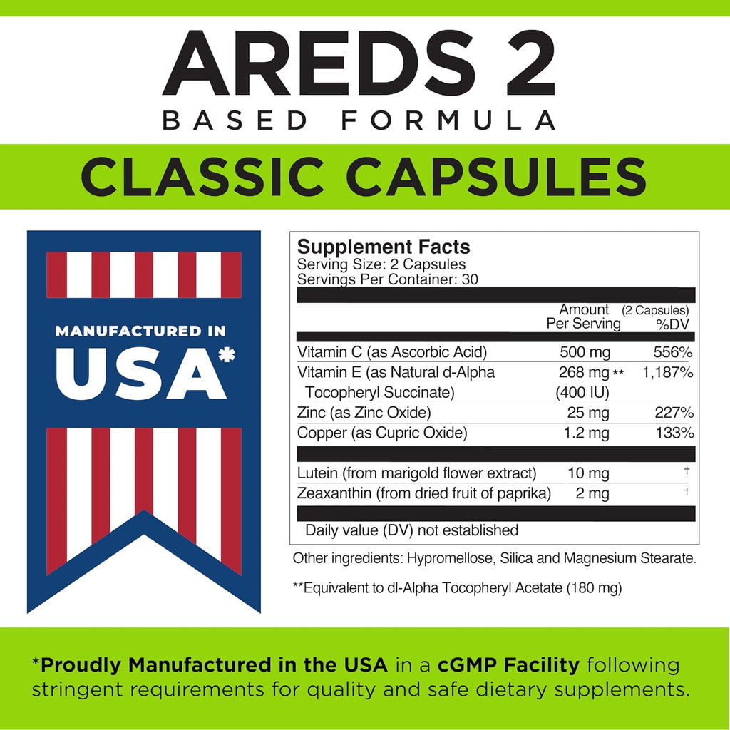 60 capsules of AREDS 2 formula