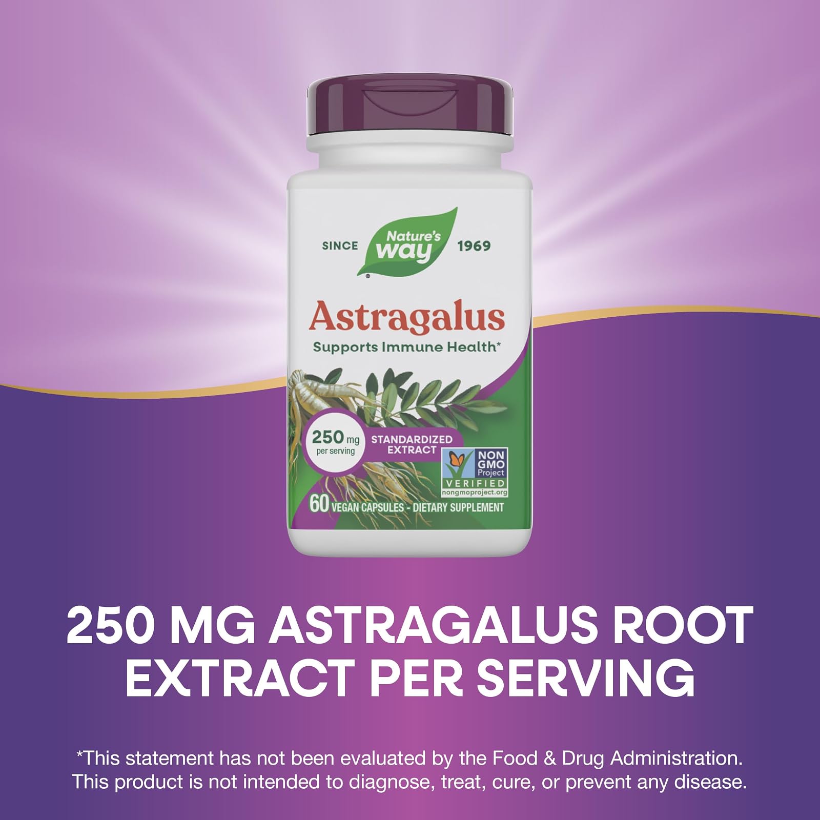 60 capsules of astragalus extract