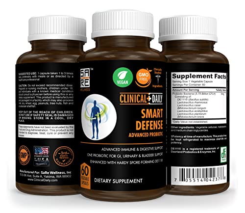 60 capsules of Bacillus subtilis