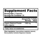60 capsules of beetroot nutrition