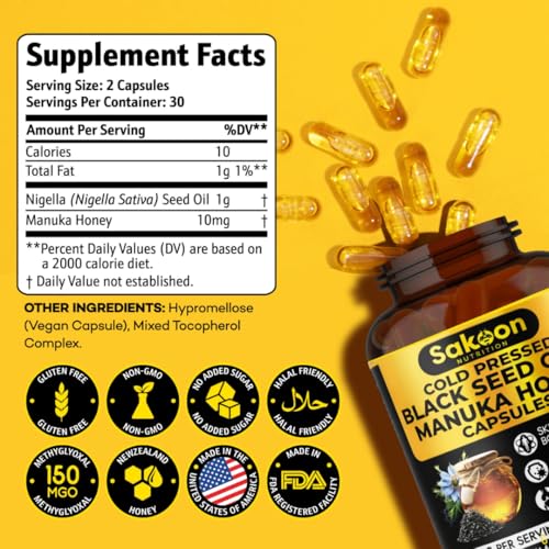 60 capsules of black seed oil