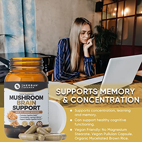 60 capsules of brain-boosting mushrooms
