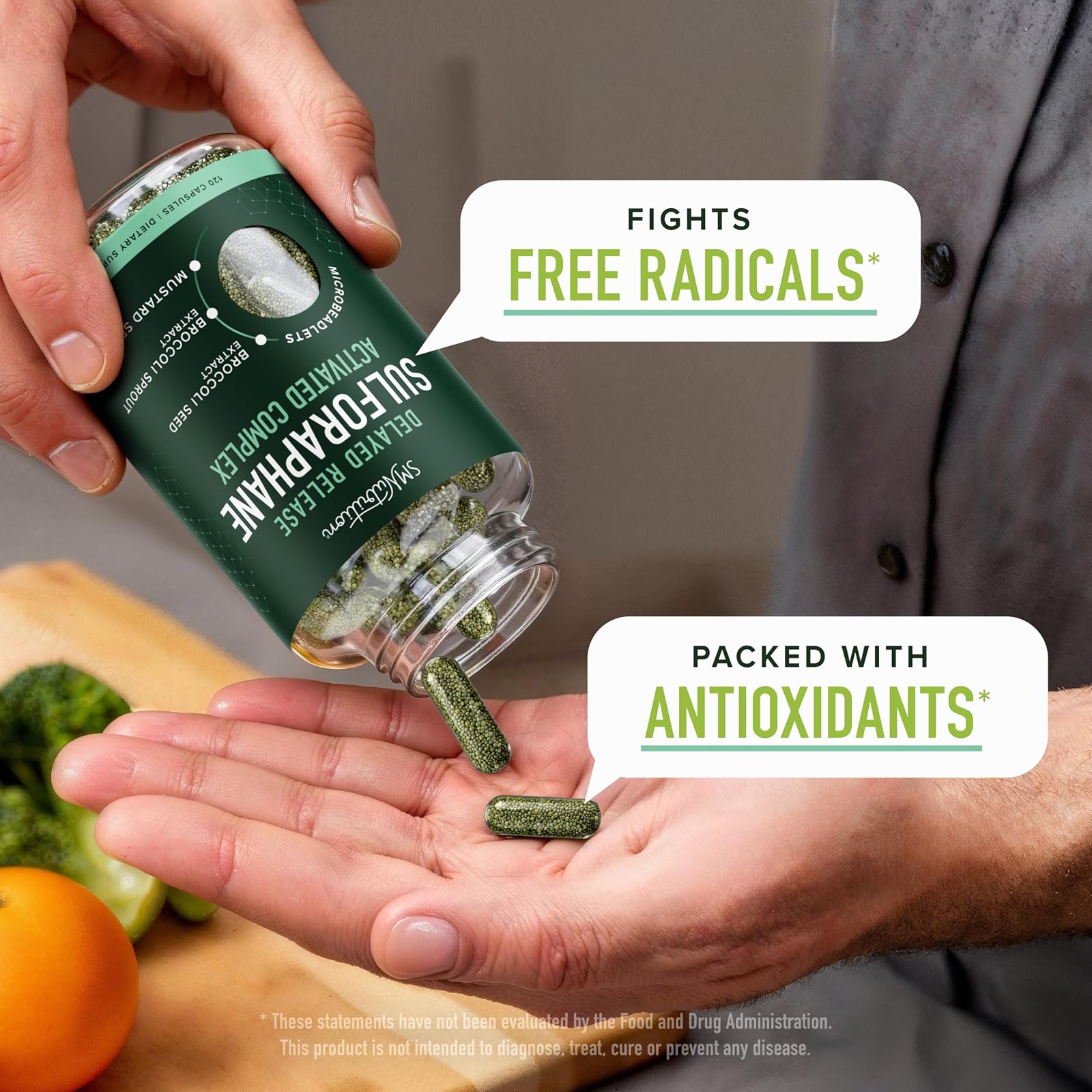 60 capsules of broccoli goodness