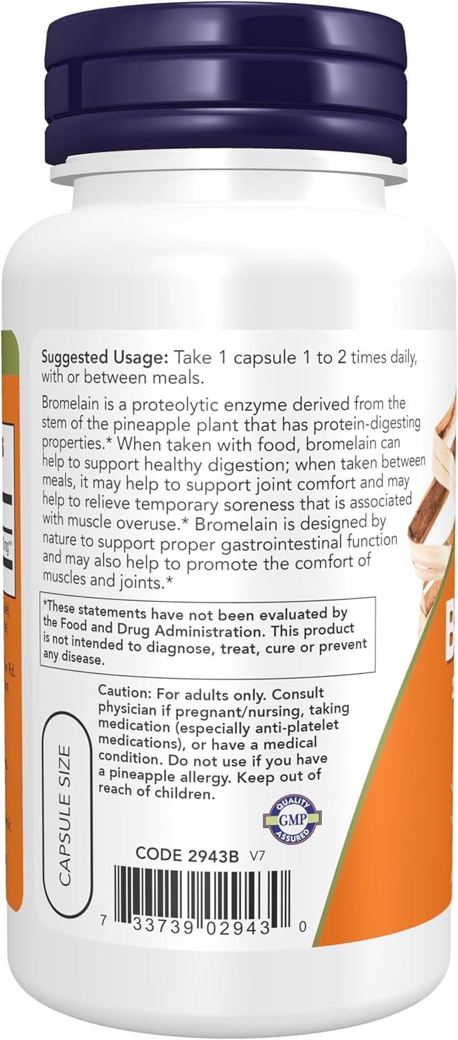60 capsules of bromelain enzyme supplement
