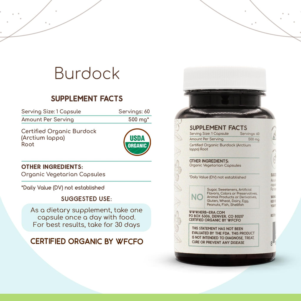 60 capsules of burdock goodness