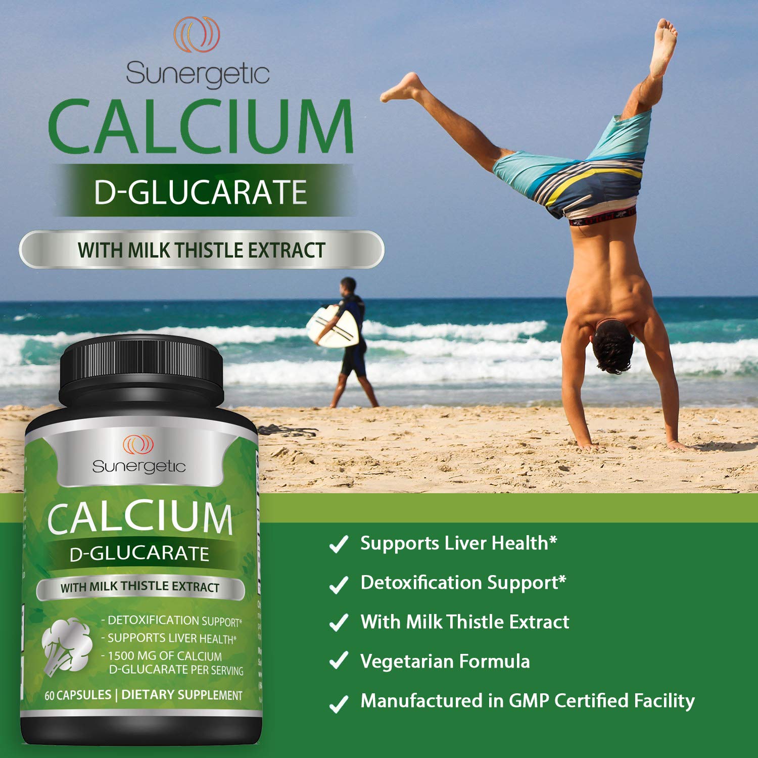 60 capsules of calcium D-Glucarate