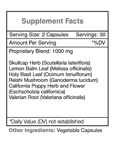 60 capsules of calming herbs