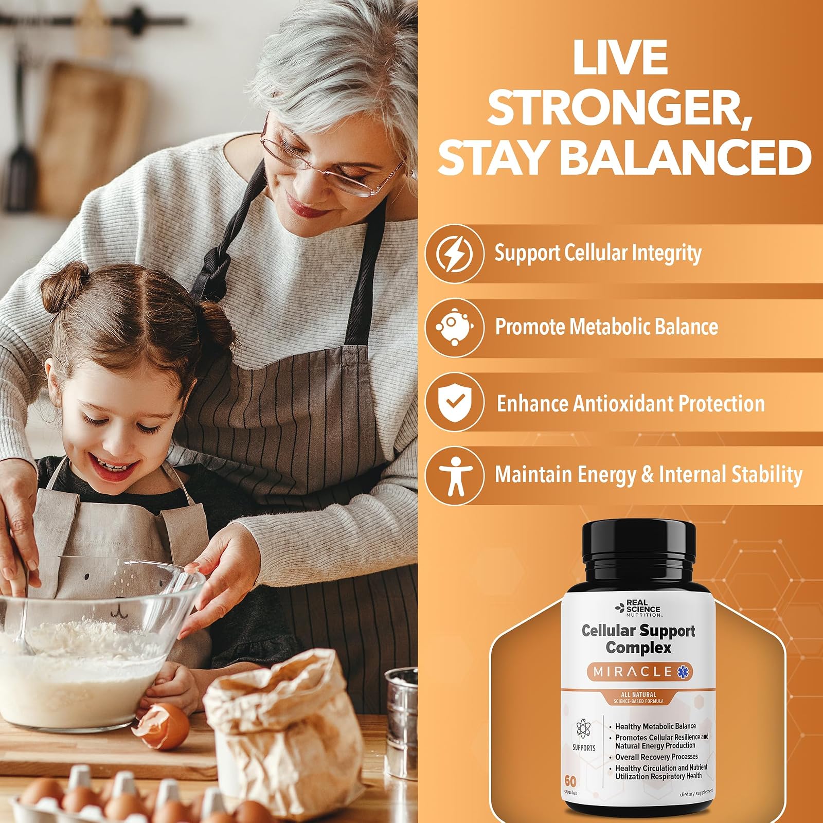 60 capsules of cellular support complex