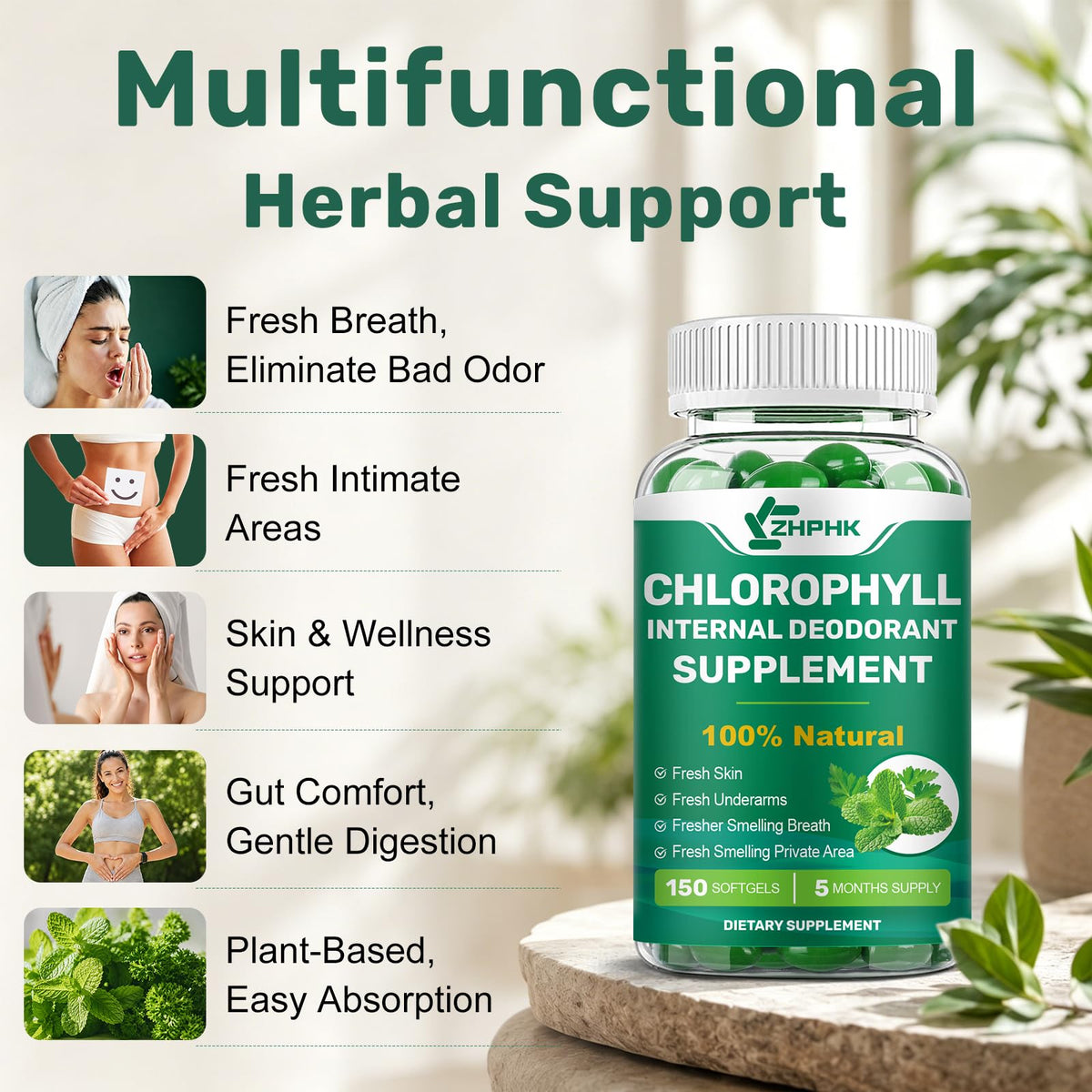 60 capsules of chlorophyll benefits