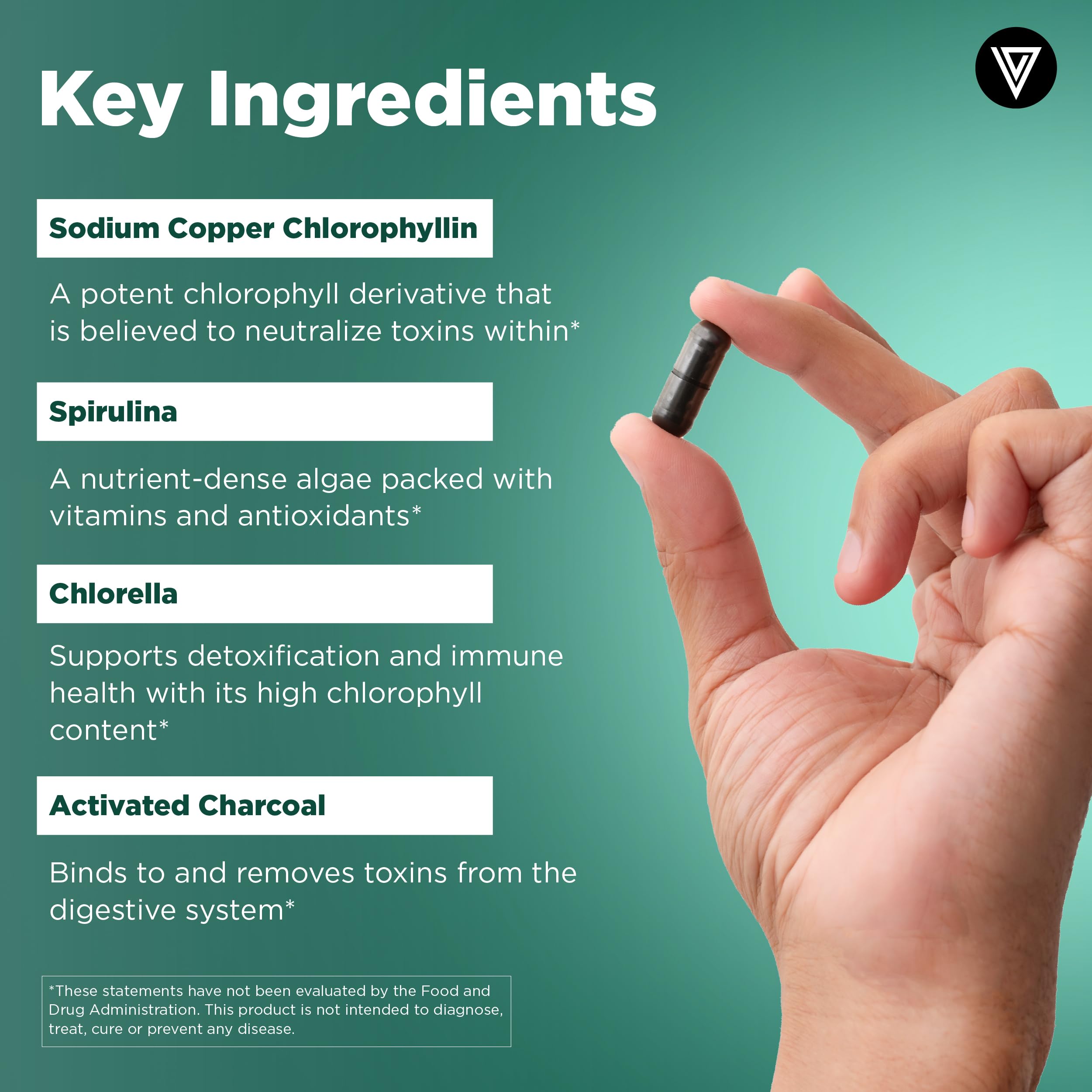60 capsules of chlorophyll goodness