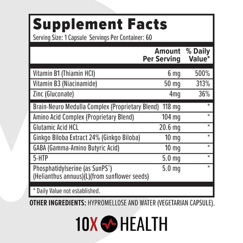 60 capsules of cognitive support