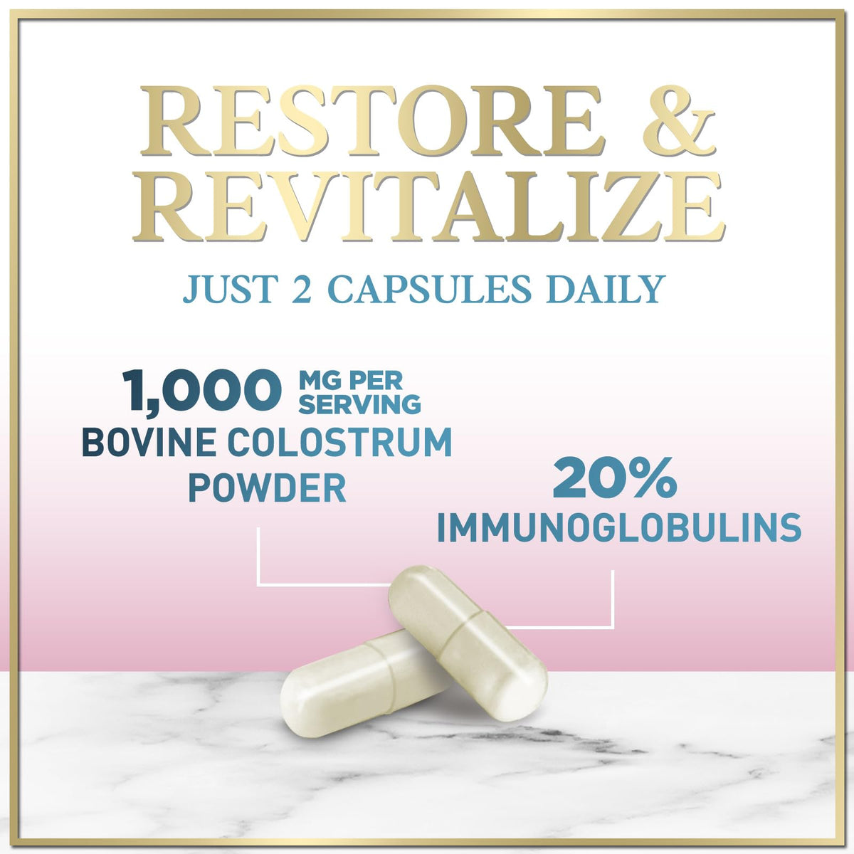 60 capsules of colostrum multivitamins