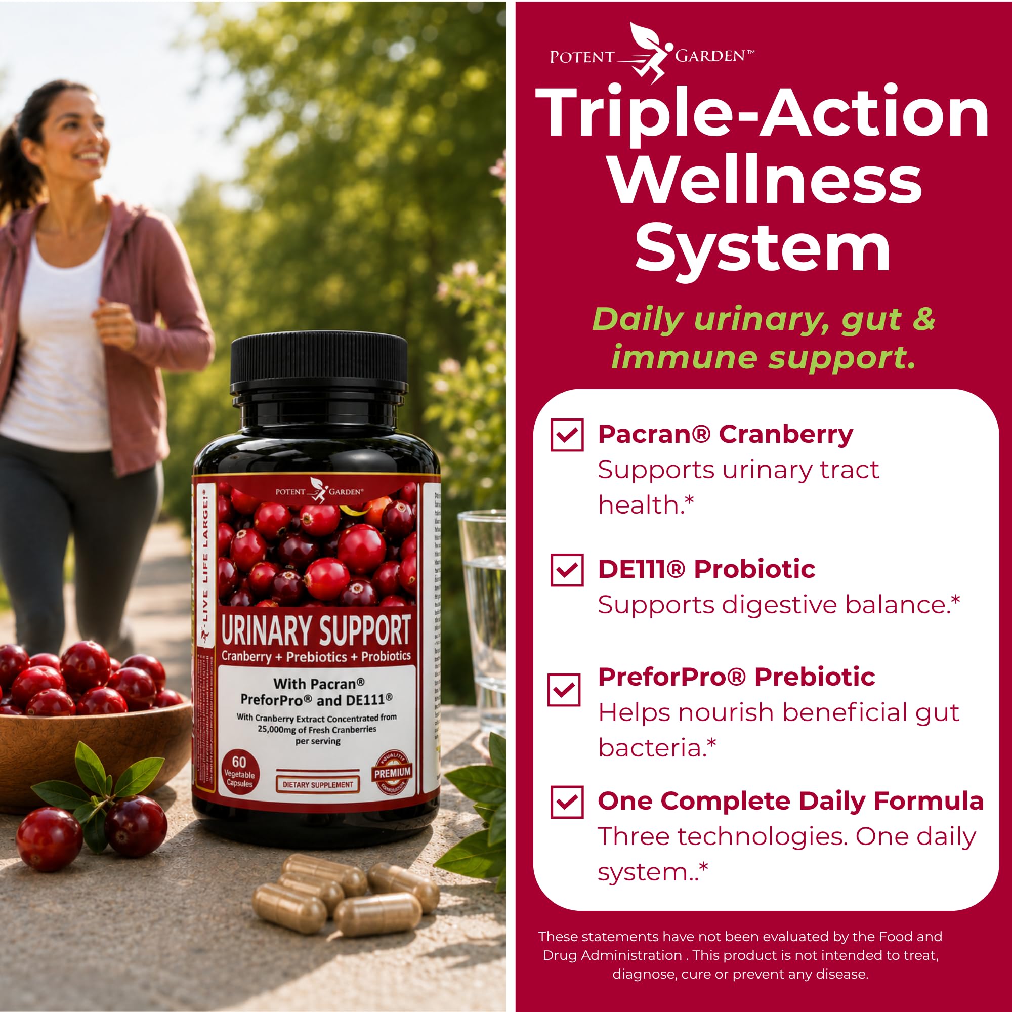 60 capsules of cranberry probiotics