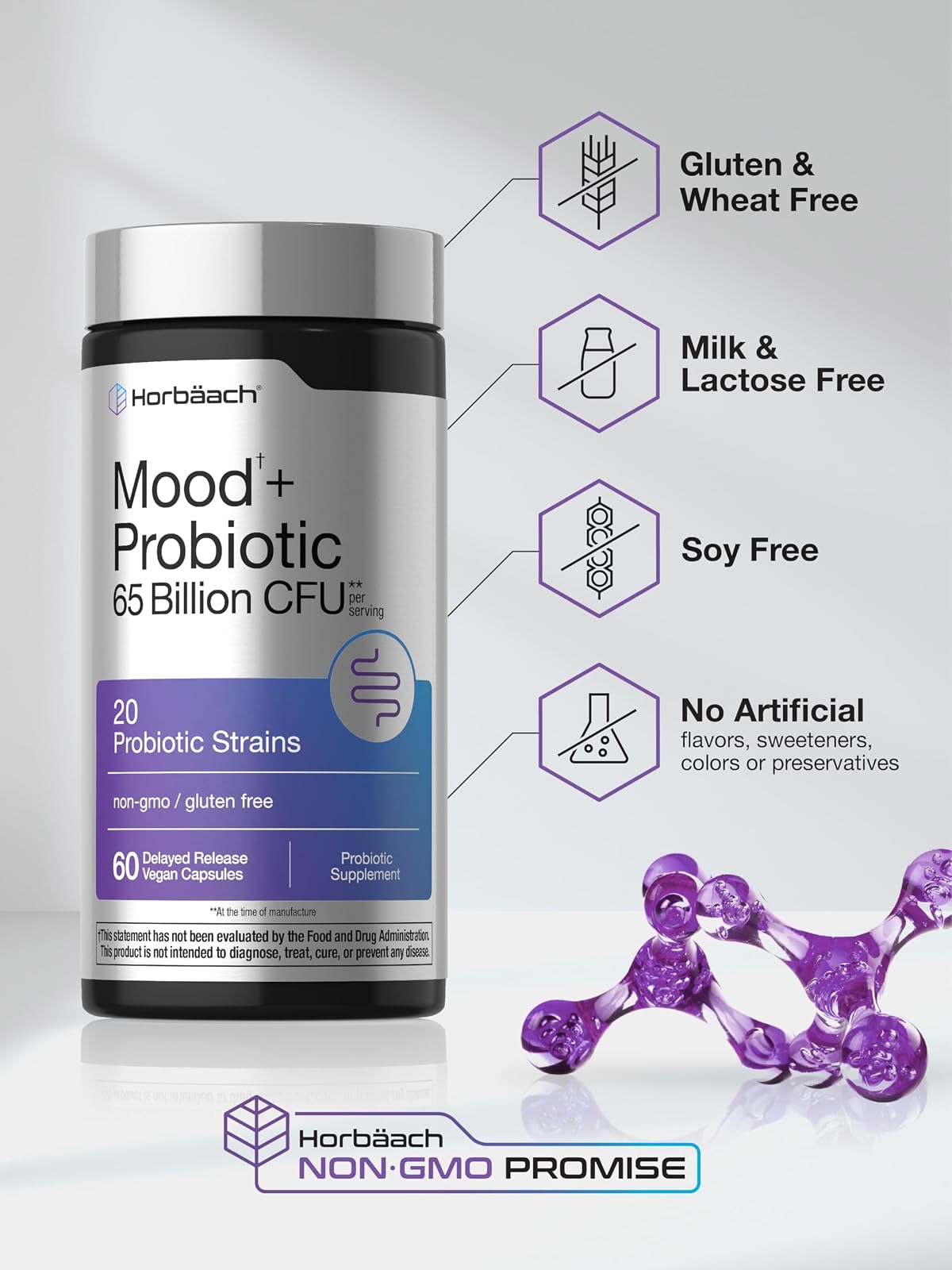 60 capsules of daily probiotic support